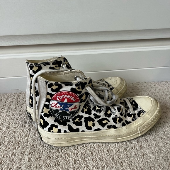 Converse | Shoes | Leopard High Top Converse Chuck Taylor Logo Unique ...